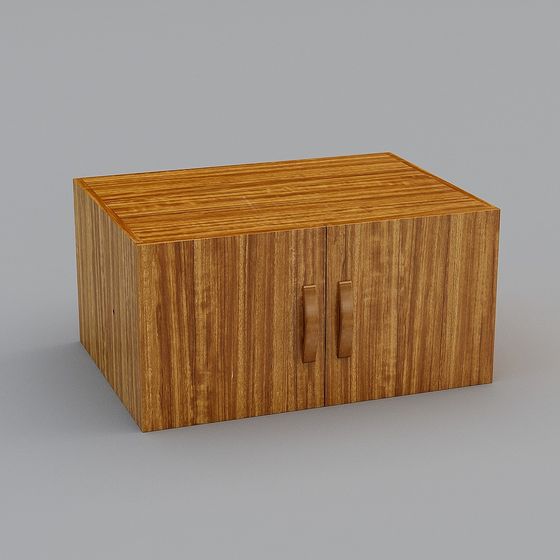 Stylish Low-Poly Storage Cabinet 3D model
