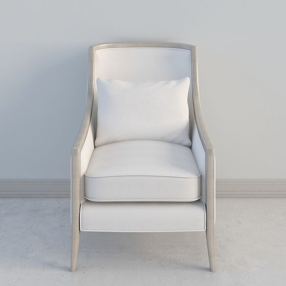 Chic Sofa Chair 3D model for Modern Spaces