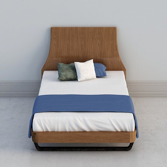 Stylish 3D Bed Frame Model for Creative Spaces