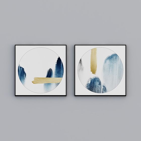 Abstract Art Frame 3D model - Low Poly Design