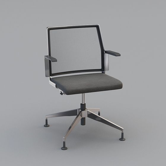Stylish Low-Poly Office Chair 3D model for Modern Workspaces