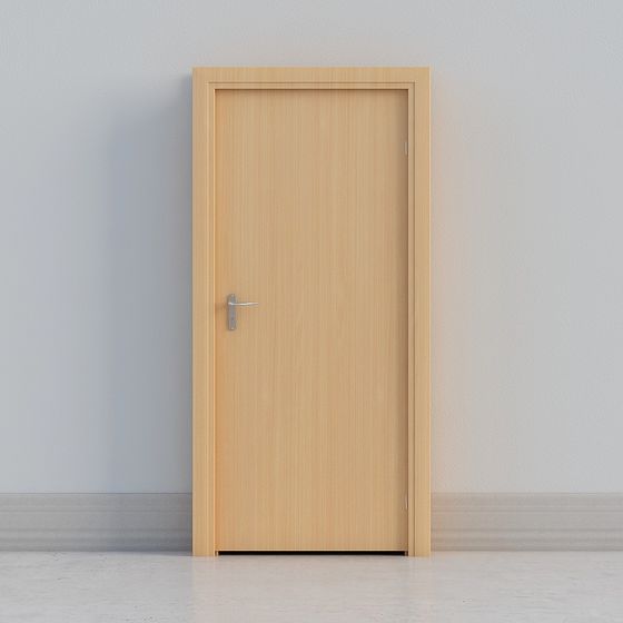 Minimalist 3D Door Model – Realistic Wood Texture
