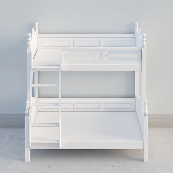 Cozy Bunk Bed 3D model for Modern Homes