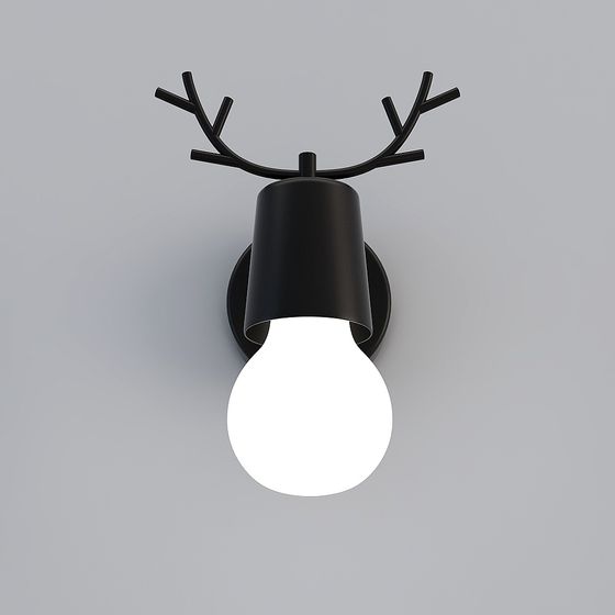 Elegant Low-Poly Wall Lamp 3D Model