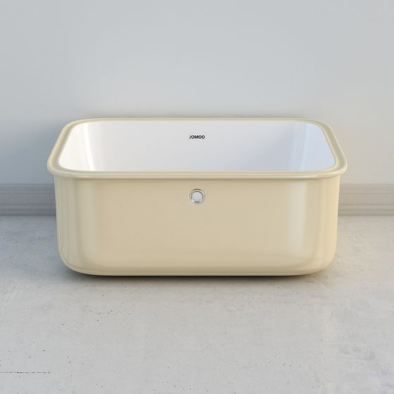 Stylish Low-Poly Bathroom Sink 3D model for Interior Design