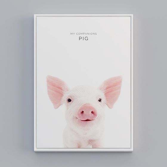 Charming Pink Pig 3D Model for Creative Projects