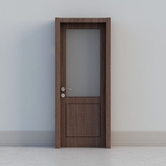 Modern Minimalist Low-Poly Door 3D model