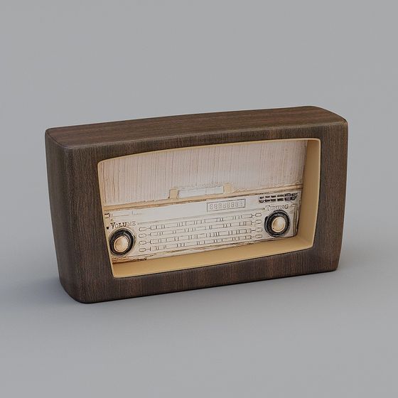 Vintage Earth Color Radio 3D Model – Free Resource