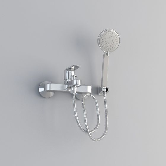 Elegant Shower System 3D model for Modern Interiors