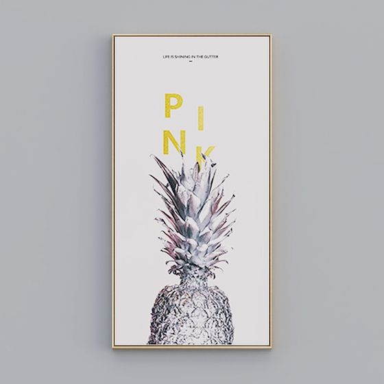 Pineapple Poster 3D model in Low Poly Style