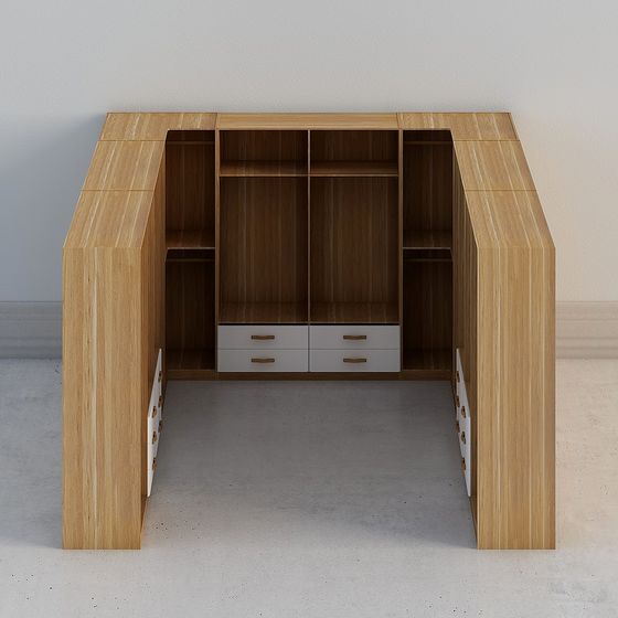 L-Shaped Storage Cabinet 3D Model