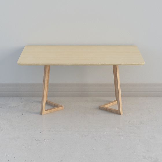 Unique Triangular Table 3D model for Modern Spaces
