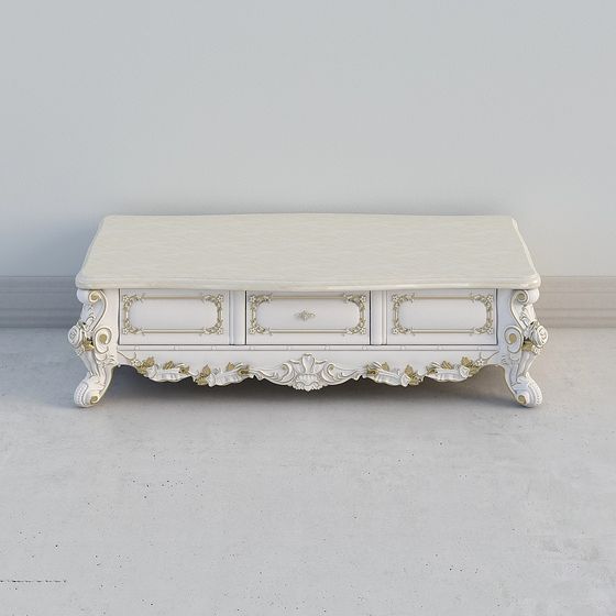 Rococo Style Coffee Table 3D model