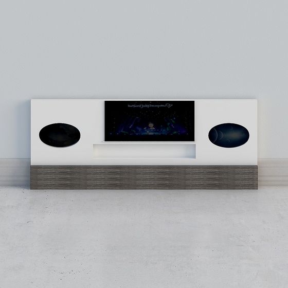 Futuristic Media Console 3D model for Elegant Spaces