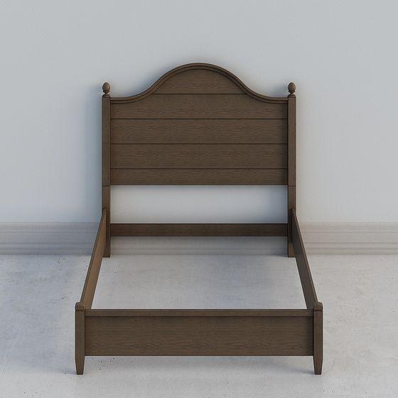 Lit en bois massif modèle fond 1,5 m gris charbon avec colonnes ...