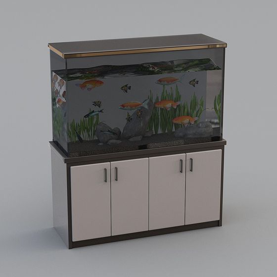 Realistic Aquarium 3D Model for Modern Interiors