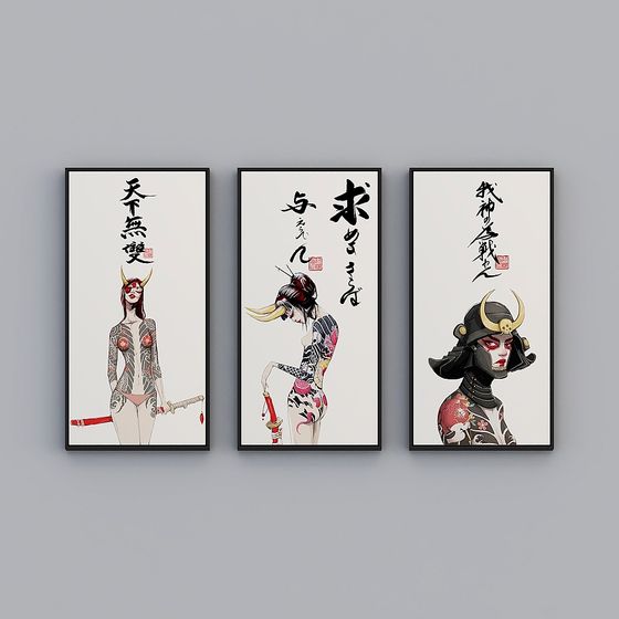 Decorative Black Figure Painting 3D Model – Unique Free