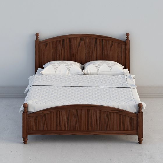 Low Poly Stylish Bed Frame 3D model