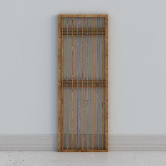 Minimalist Bamboo Screen 3D model