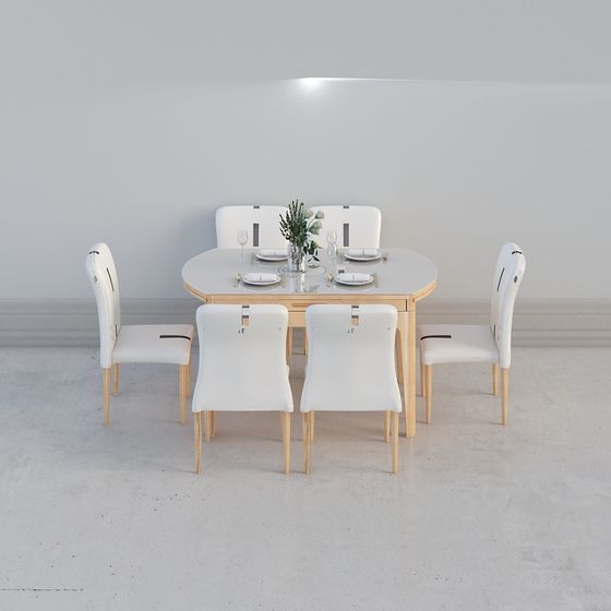 Minimalist Dining Set 3D model