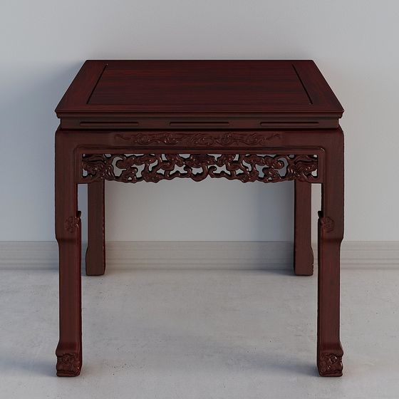 Elegant Chinese Square Table 3D model