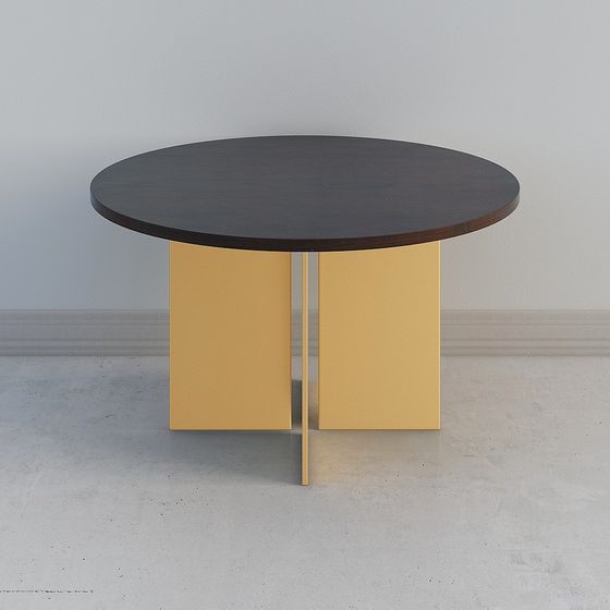 Unique Low-Polygon Round Table 3D model Design