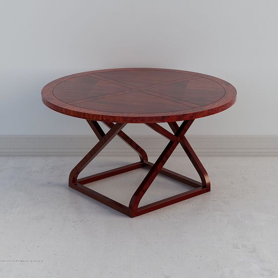 Vintage Round Table 3D model