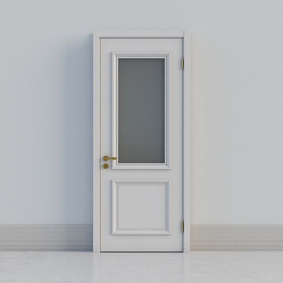 Elegant Low-Poly Door 3D Model