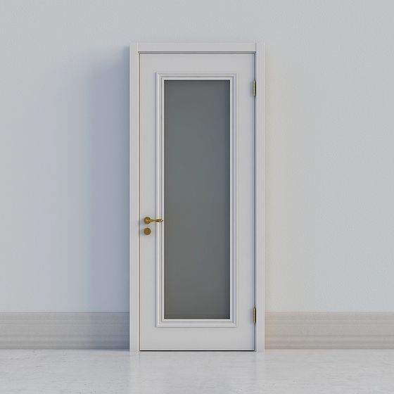 Elegant Glass Door 3D model for Contemporary Spaces