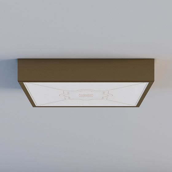 Elegant Low Poly Ceiling Light 3D model