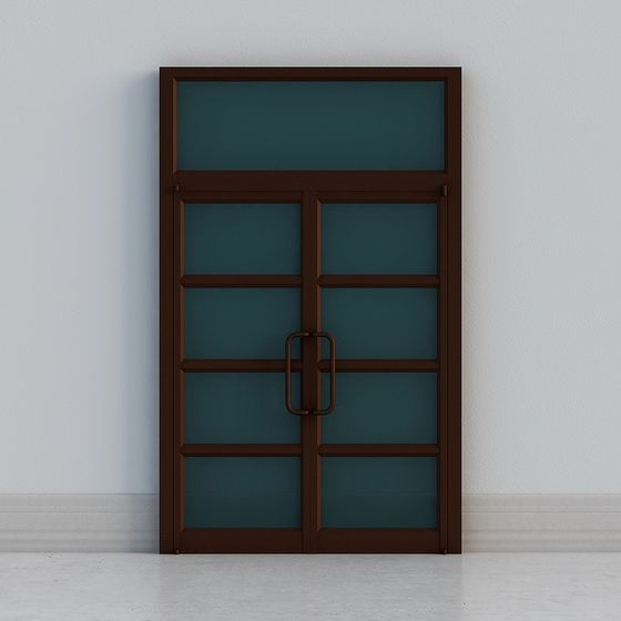 Modern Glass Door 3D model for Creative Spaces