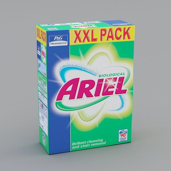 Ariel Laundry Powder Packaging 3D model for Designers