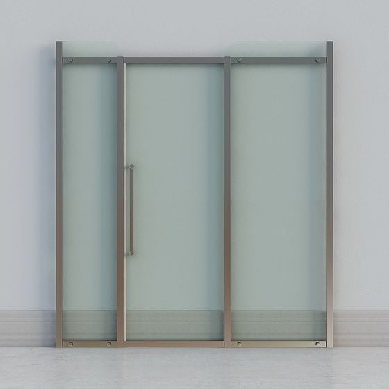 Modern Glass Sliding Door 3D model