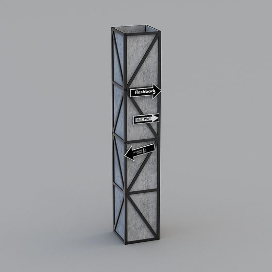 Industrial Aesthetic Low-Polygon 3D Model
