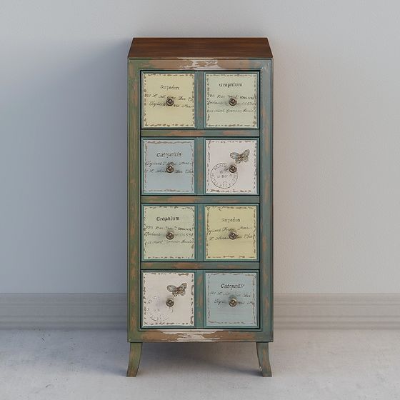 Vintage Time Cabinet 3D model