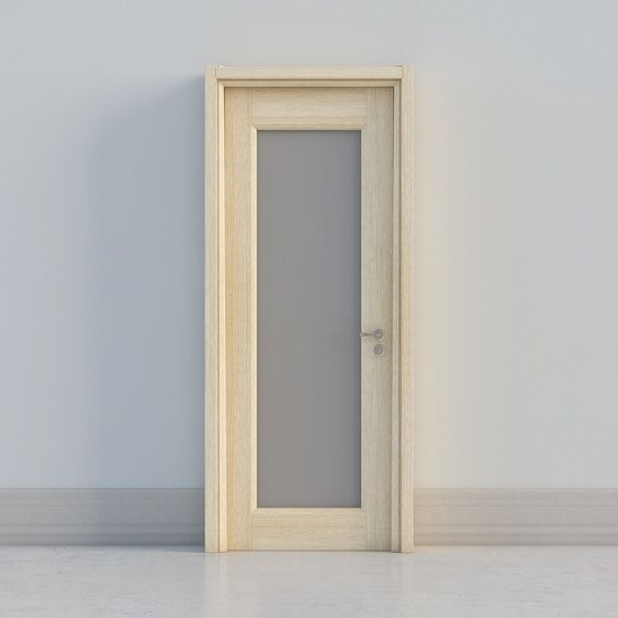 Low-Poly Modern Interior Door 3D model