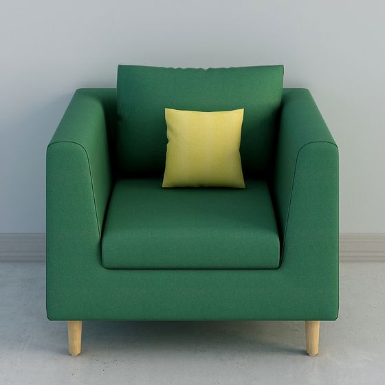 Green Sofa 3D model for Contemporary Living Spaces