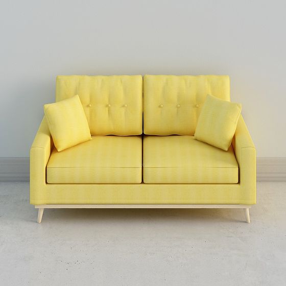 Charming Lemon Twist Sofa 3D model for Modern Spaces