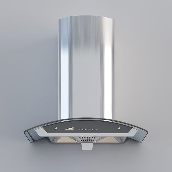 Trendy Low-Polygon Kitchen Hood 3D model for Modern Spaces