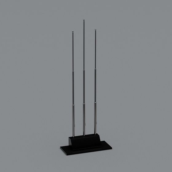 Urban Skyline Low-Poly Antenna 3D model for Creative Projects