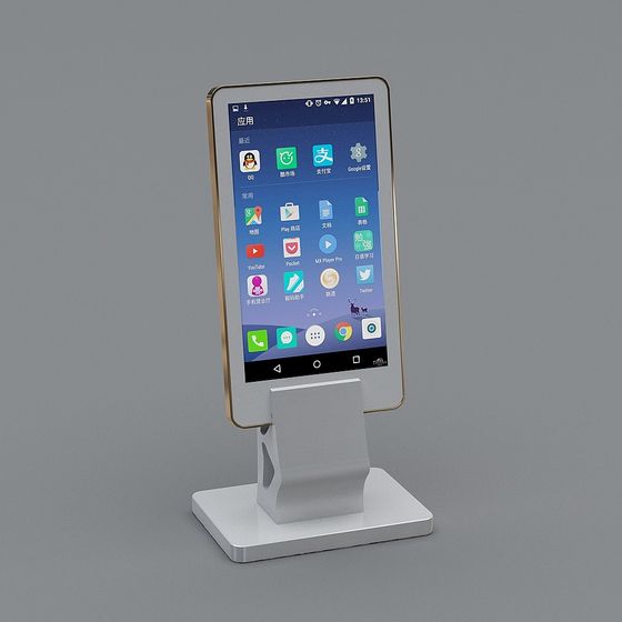 Elegant Smartphone Display Stand 3D model for Creative Projects