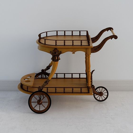 Victorian Tea Cart 3D model for Creative Projects