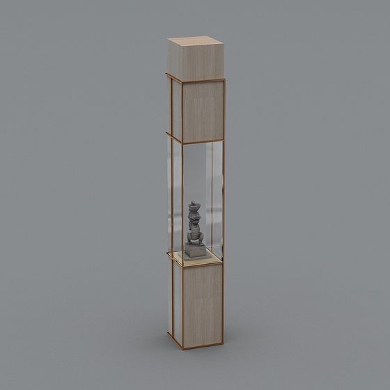 Modern Low-Poly Display Cabinet 3D model