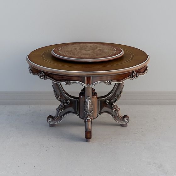Classic Round Table 3D model