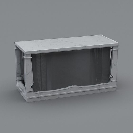 Elegant KTV Coffee Table 3D Model in Earth Color