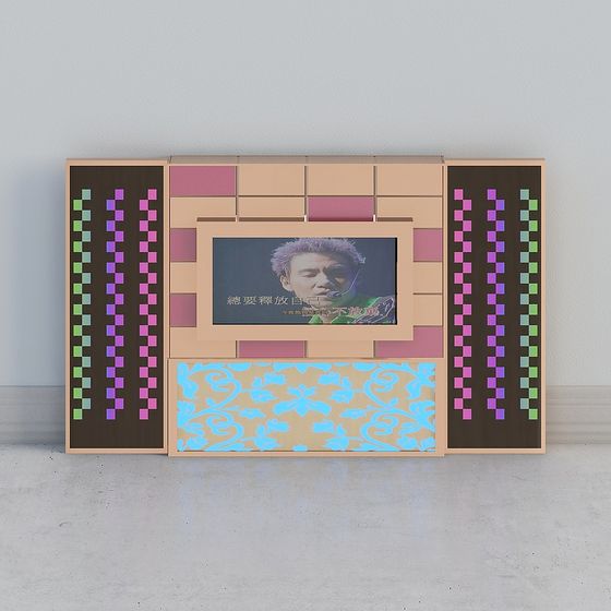 Retro Modern VHS Player 3D Model – Wooden Frame Design