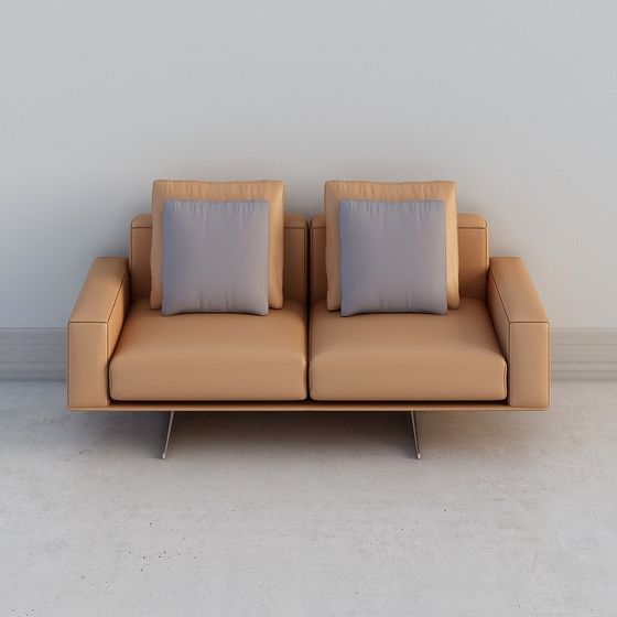 Contemporary Low-Poly Sofa 3D model for Relaxed Spaces