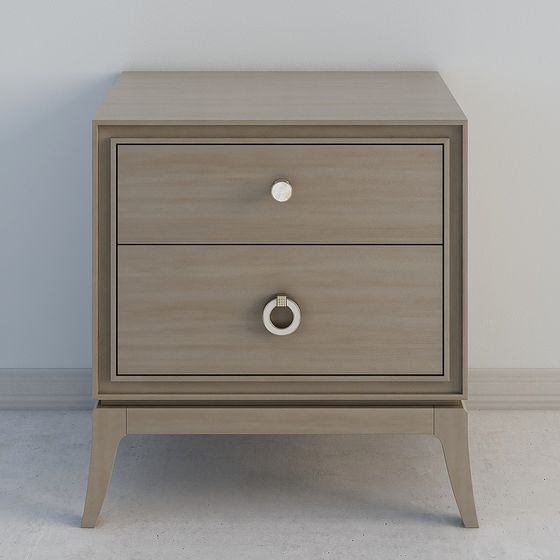 Urban Elegance Bedside Table 3D model for Modern Spaces