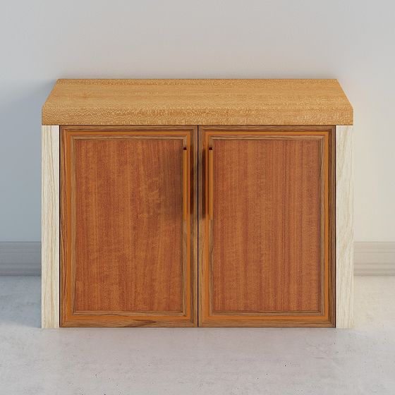 Stylish Low-Poly Storage Cabinet 3D model