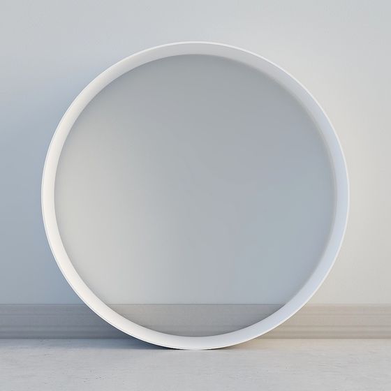Minimalist Round Mirror 3D model
